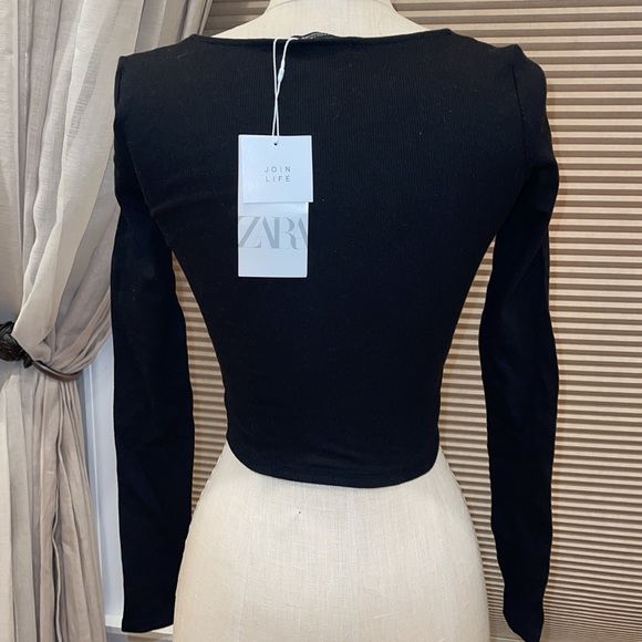 Zara | Tops | Nwt Zara Ruched Ribbed Top | Poshmark
